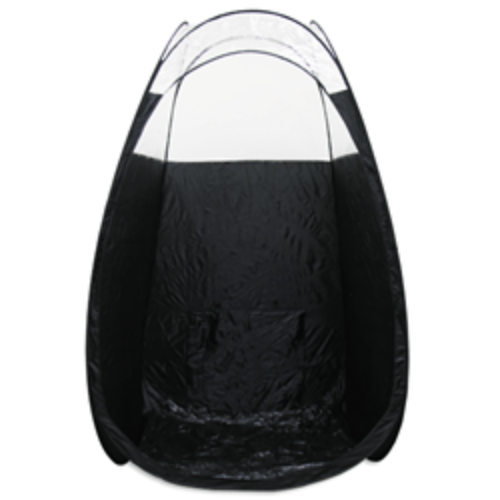 XL Black Pop-Up Tanning Tent with Clear Top – Portable | X-Tan Sunless